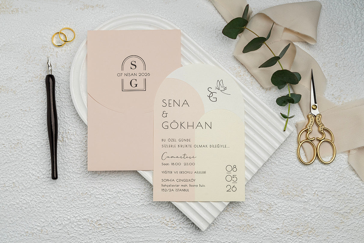Wedding card, Dügün Davetiye inkl. Umschlag Kuvert, Kina Davetiyesi ...